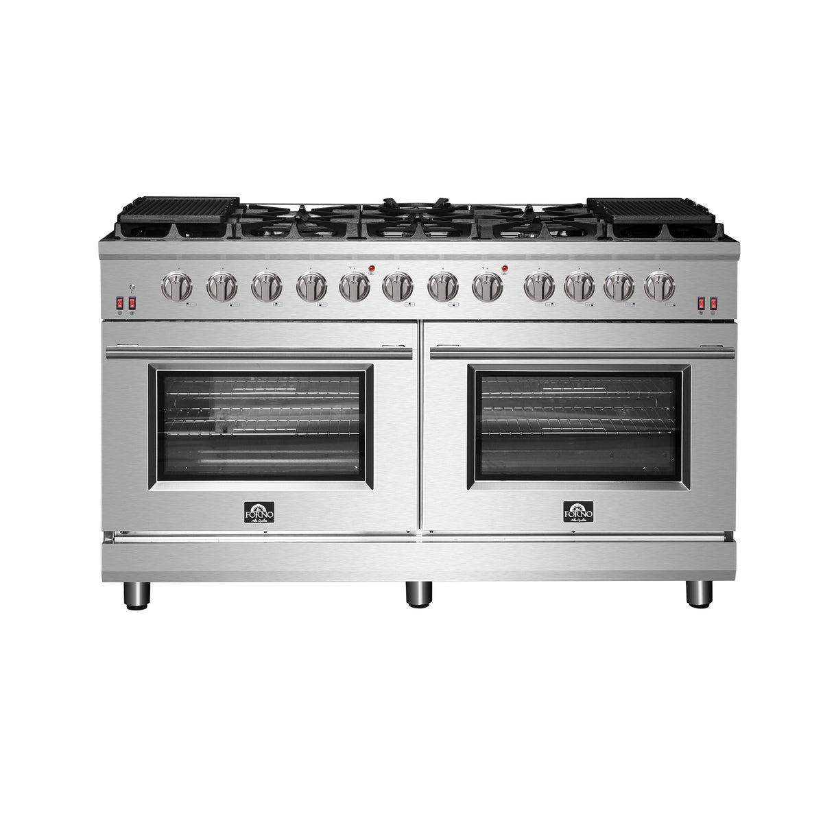 Forno Massimo 60-Inch Freestanding Gas Range, 10 Burners, True Convect ...