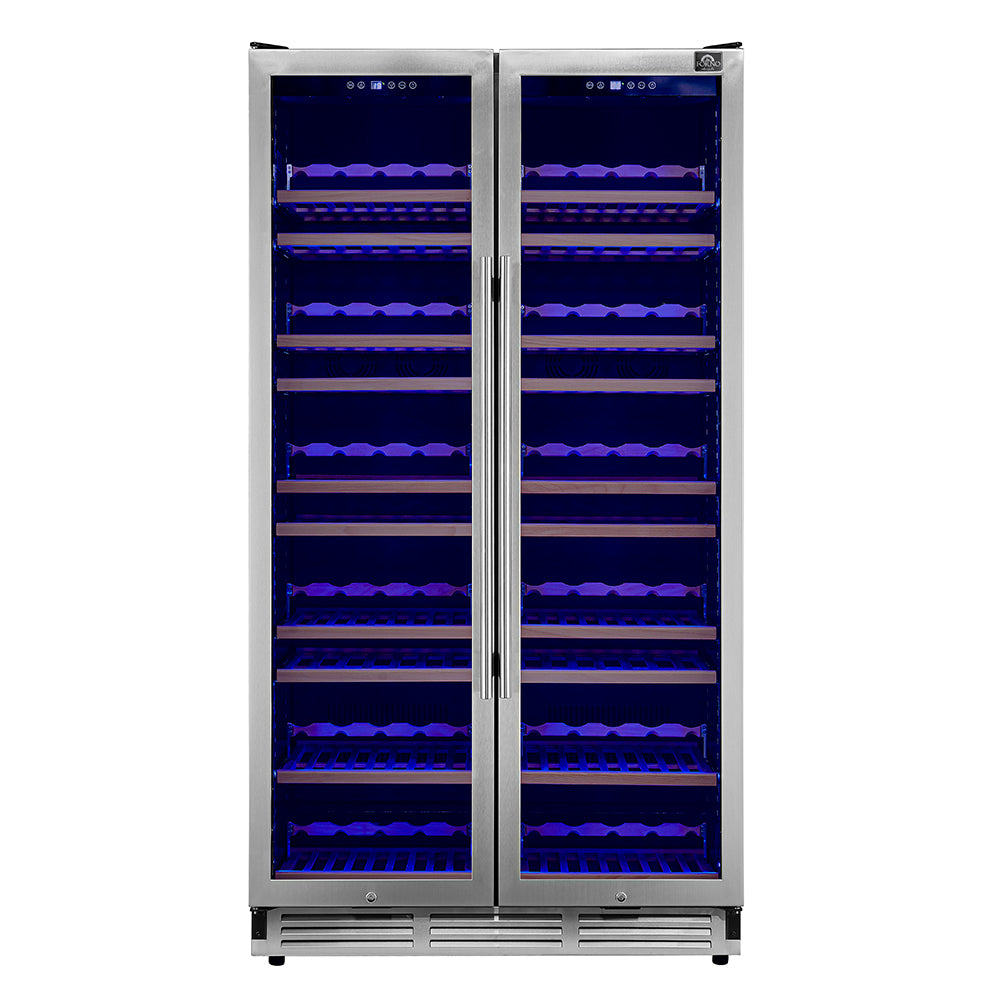 Forno Vernazza 40-Inch Side-by-Side Dual Zone Wine Cellar, 25.07 cu.ft ...