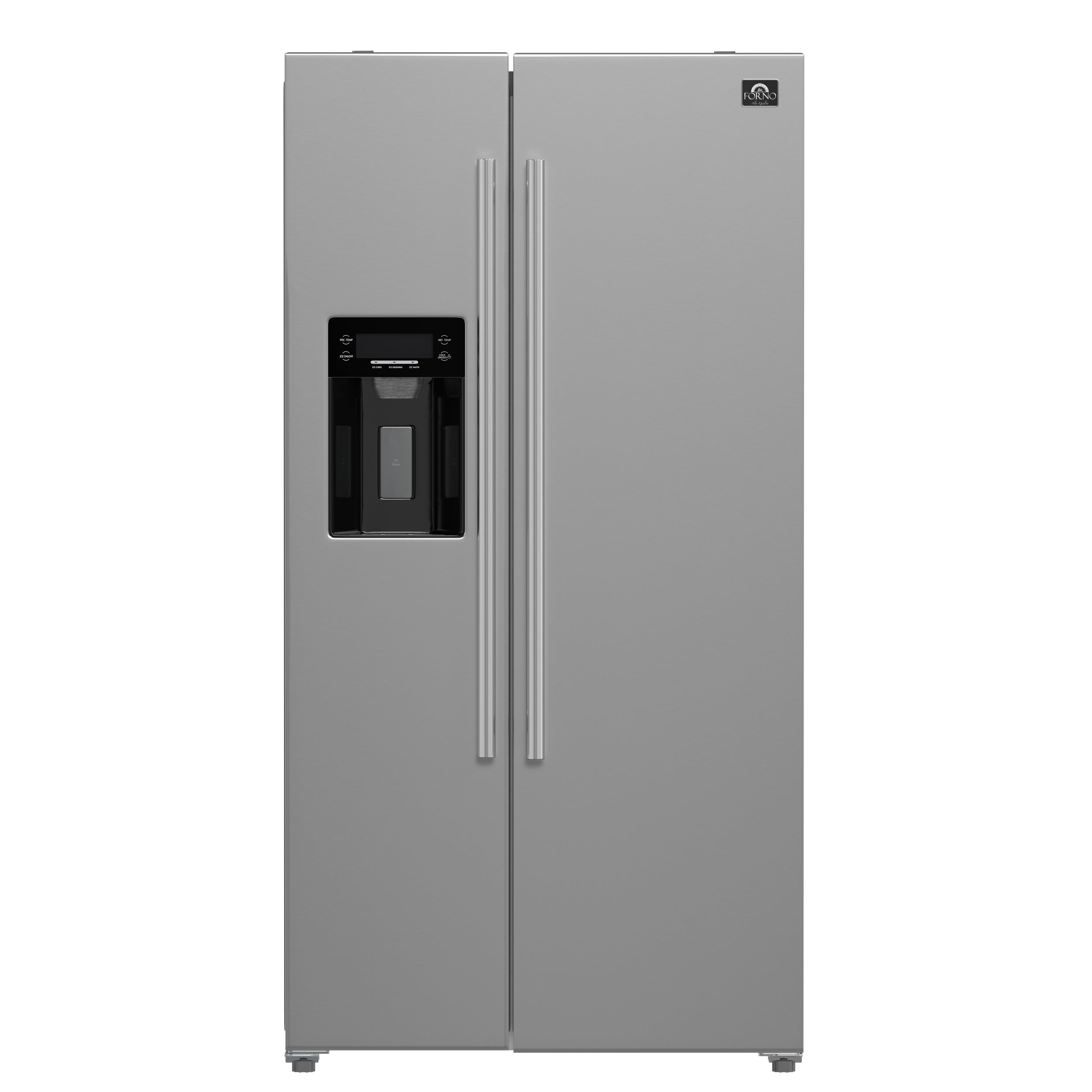 Forno Salerno 36-Inch Side-by-Side Stainless Steel Refrigerator, 20 cu ...