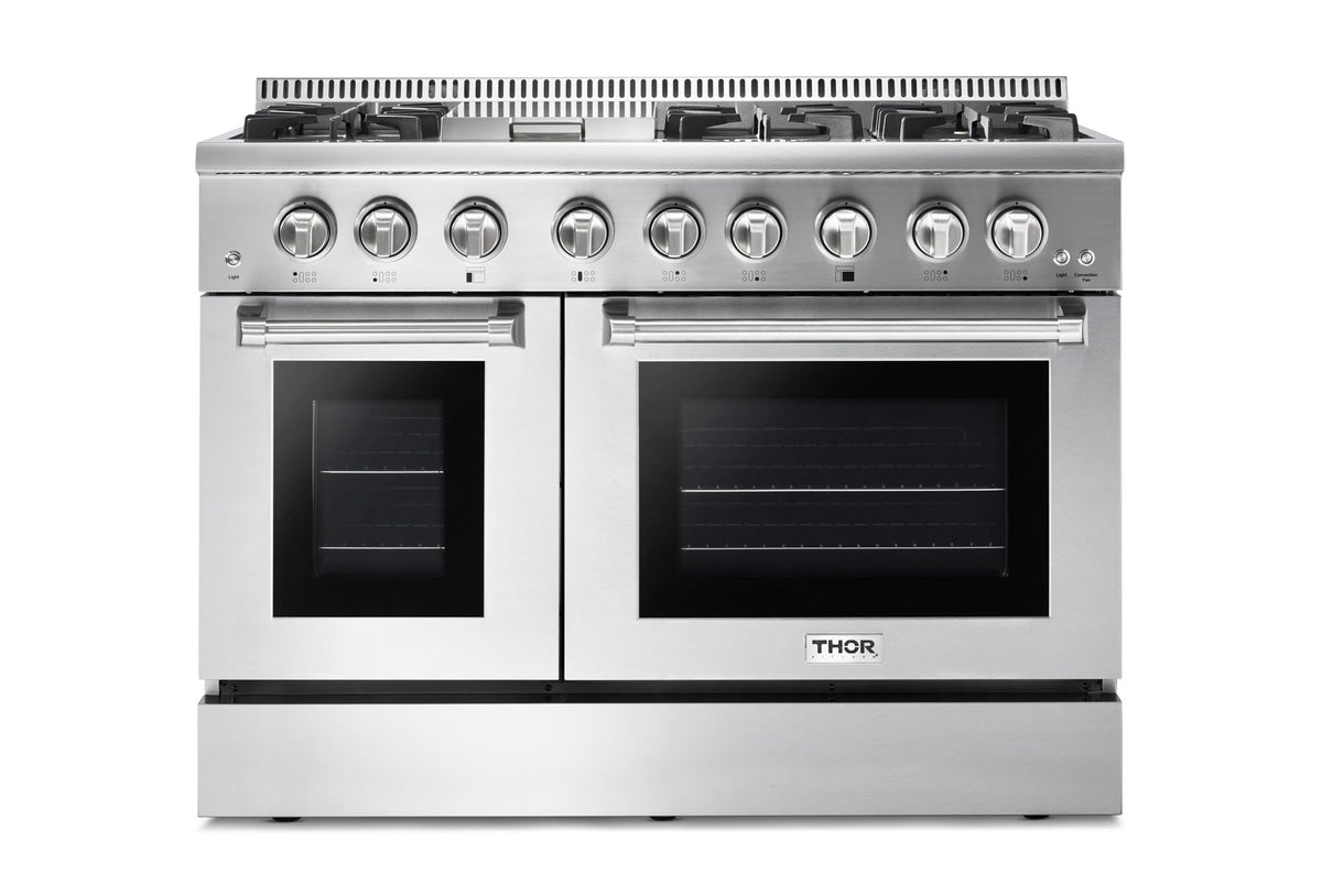 THOR Kitchen 48 Inch Professional Dual Fuel Range in Stainless Steel ...