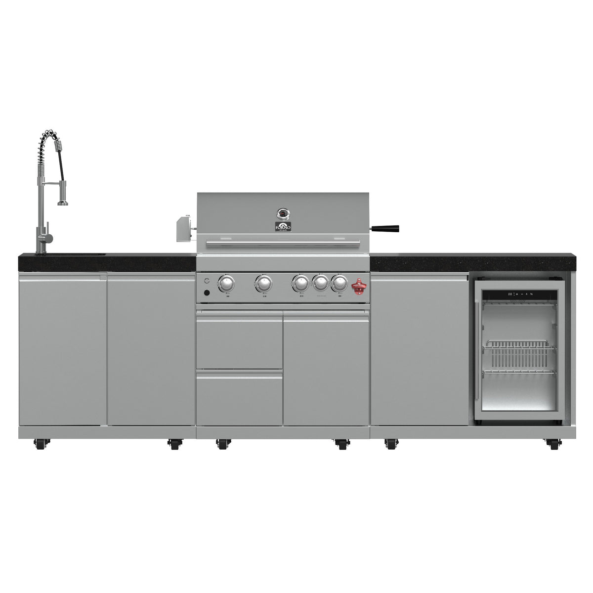 FORNO Bulnes 30-Inch BBQ, 60,000 BTU, 3 Burners with Sear & Rotisserie ...
