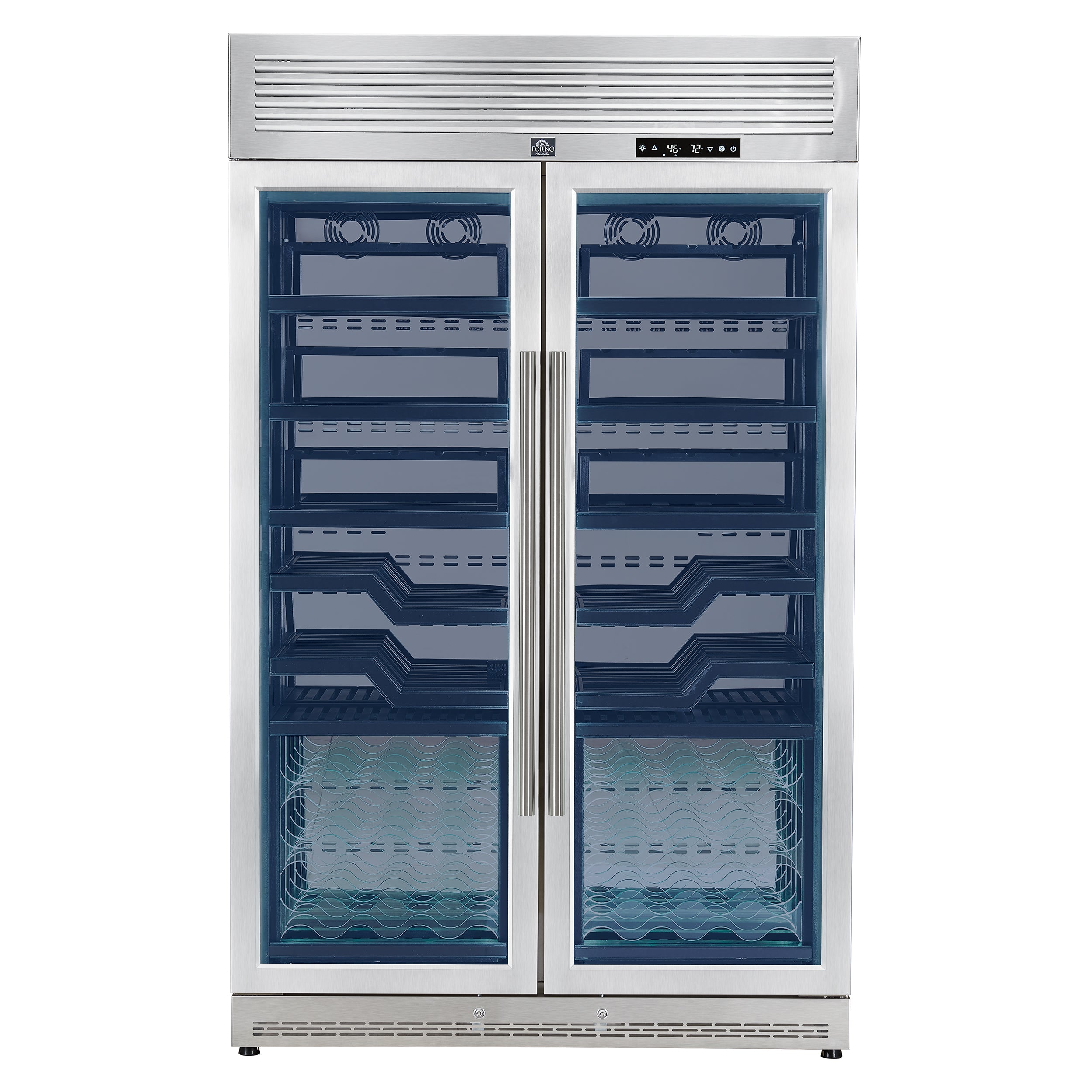 FORNO Abruzzo 48-Inch Dual Zones Wine Cellar, 102 Bottles, 24 cu. ft ...